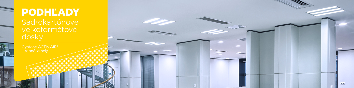 Sadrokartónové stropné lamely Gyptone Activ'Air® I Rigisp.sk